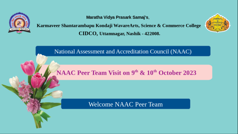 Welcome To NAAC Peer Team – MVP Samaj's K.S.K.W. Arts, Science ...